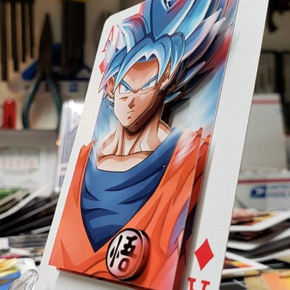 Shohin Kirigami | Art | Goku Super Saiyan Blue 3d Art Card Collectible ...